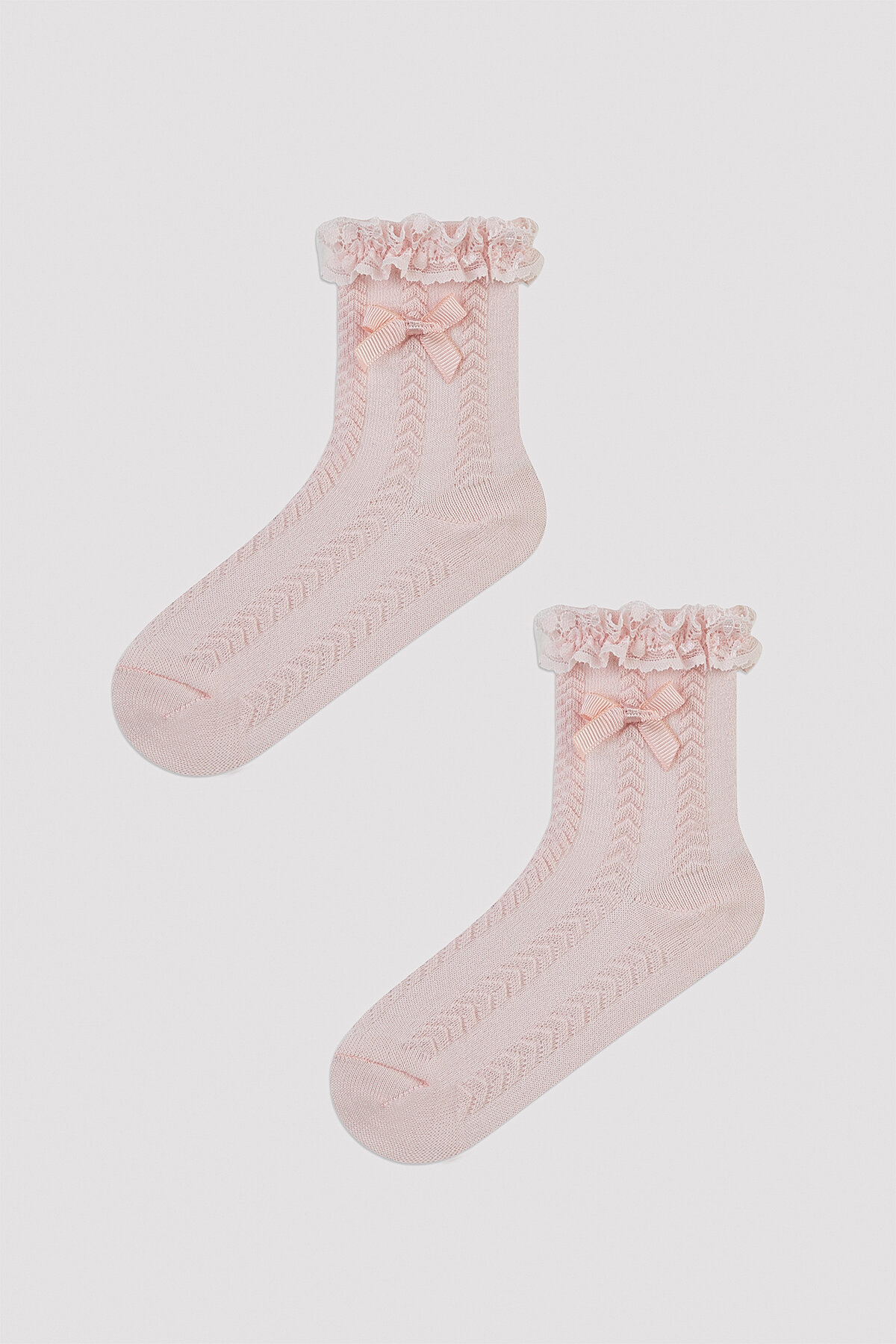 Girls Pink Lace Socks PHJZO9MJ23SK