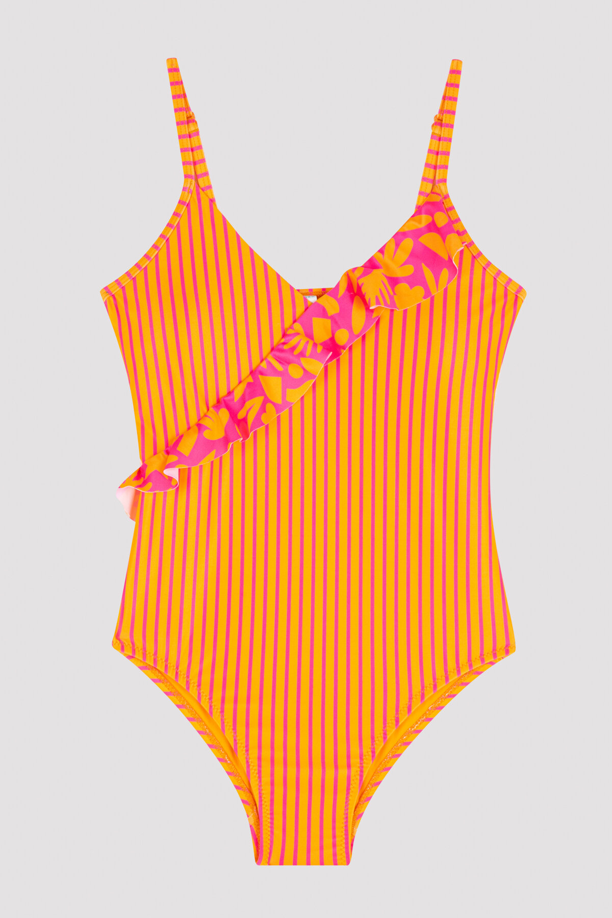 T.STRIPE FRILL SUIT